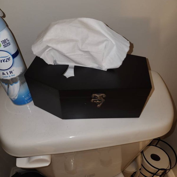 Pandora Coffin Tissue Box With Gothic Cross. Maximalism Goth Decor - Etsy
