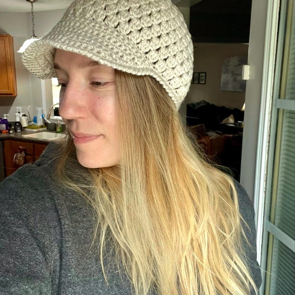 Crochet Pattern Chunky Ribbed Baseball Cap H1007 - Etsy