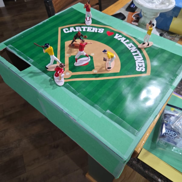 Printable Valentines Football Field for Box - EDITABLE INSTANT DOWNLOAD ...
