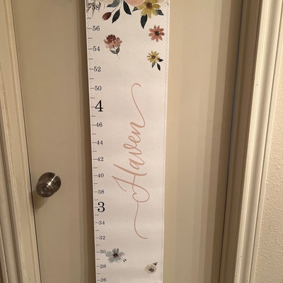 Woodland Growth Chart, Vintage Flowers Roses, Growth Chart Ruler ...