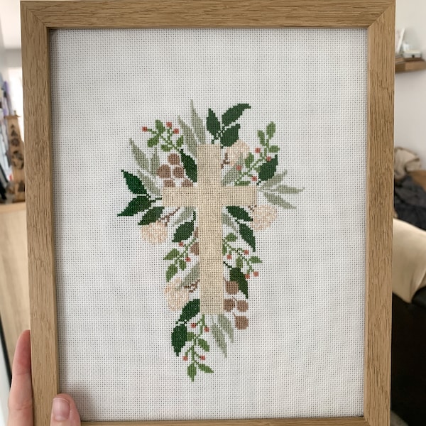 Christian Cross Embroidery Pattern, Jesus Christ Cross Stitch ...