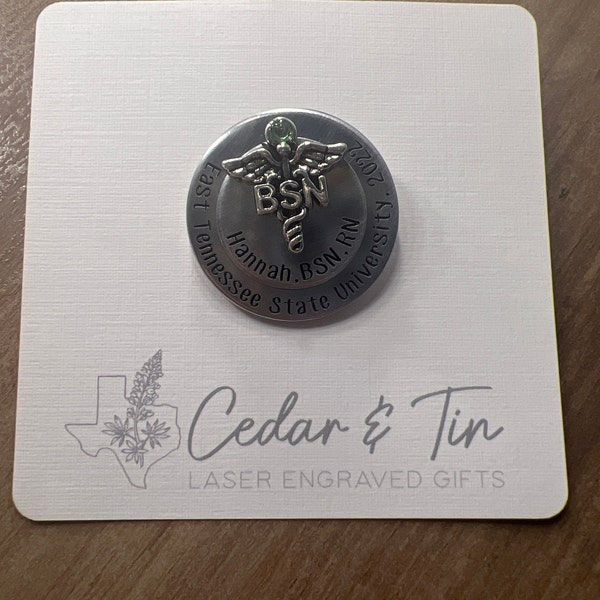 BSN Pins for Nurse Graduation | Nursing Pin for Pinning Ceremony | BSN ...