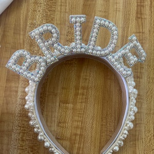 Pearl Bride Headband, Wedding, Bachelorette Party - Etsy