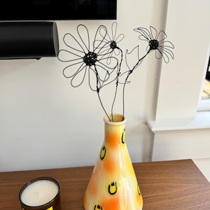 Poppy Wire Flowers Bouquet From Five Flowers/ Handmade Wire Flowers ...
