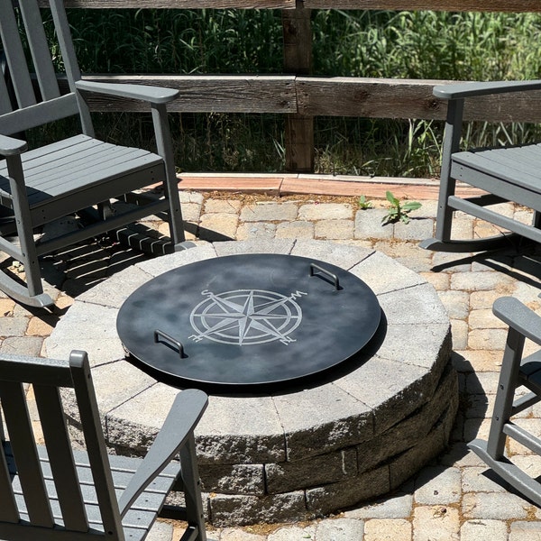 Heavy Duty Fire Pit Ring Deer Outdoor Decor, Metal Garden Fire Ring ...
