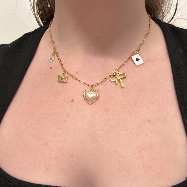 Custom Gold Charm Necklace, Pick Your Charms - Etsy