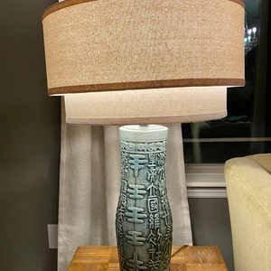 3-tier 18 Hardback Lamp Shade in Off-white Muslin Fabric With Edge ...