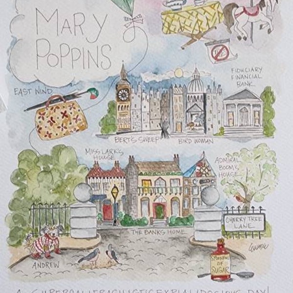 The Sound of Music Watercolor Map Art Print - Etsy