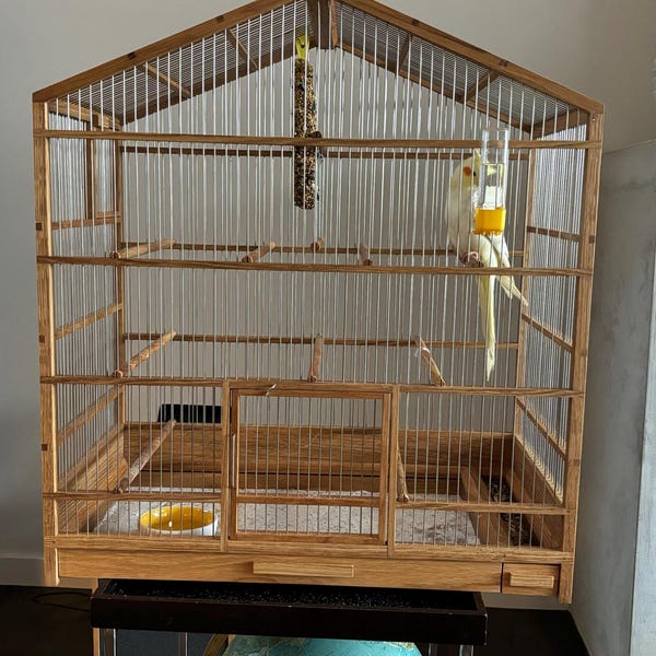 Handmade Wooden Bird Cage - Etsy