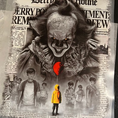 Pennywise Newspaper Sublimation Digital File - Etsy