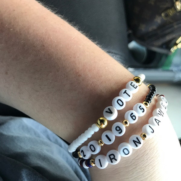 Vote Beaded Bracelet, Vote Bracelet, Suffragette Bracelet, 19th ...