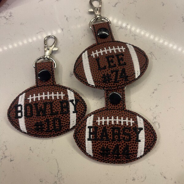 Football Keychain, Football Team, Football Team Bag Tag, Football Bag ...