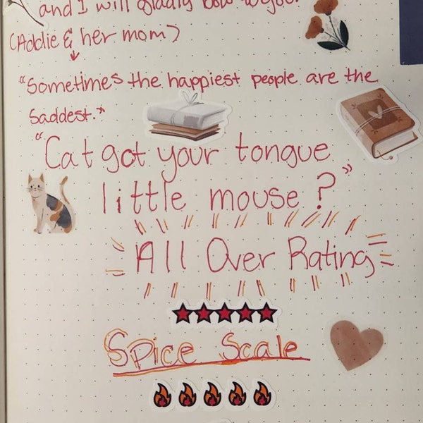 3D Book Rating Sticker: Book Review Journal Stickers - Etsy