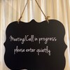 In a Meeting Sign, Custom Door Sign, Reversible Sign, Personalized Sign ...