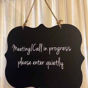 In a Meeting Sign, Custom Door Sign, Reversible Sign, Personalized Sign ...