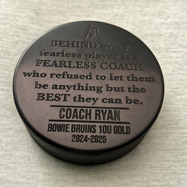 Custom Engraved Hockey Puck, Personalized Ice Hockey Puck, Coach Gifts ...