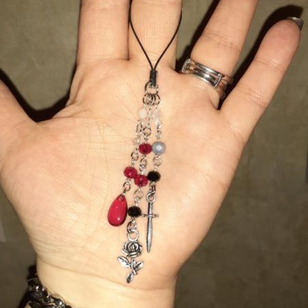 Beaded Rockstar Phone Charm - Etsy