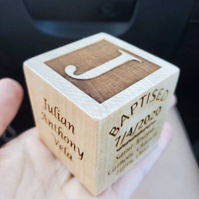 Baptism Block Christening Block Baptism Gift Christening Gift Keepsake ...