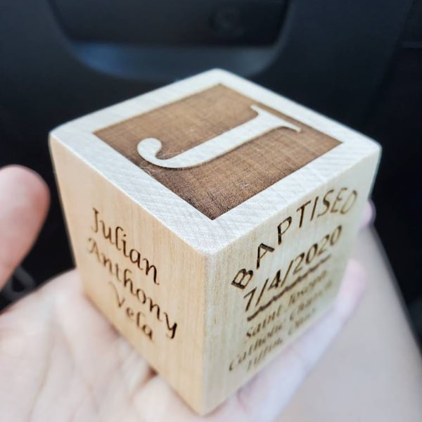 Baptism Block - Christening Block - Baptism Gift - Christening Gift ...