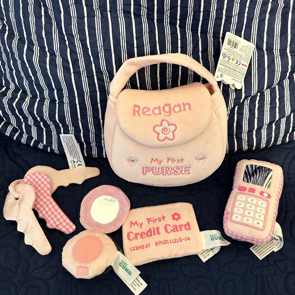 Embroidered My First Purse, Gift for Girl, Baby Toy, Personalized Kids ...