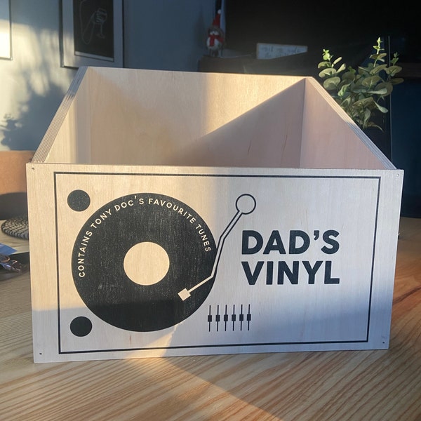 Personalised Vinyl Record Storage Box - Etsy