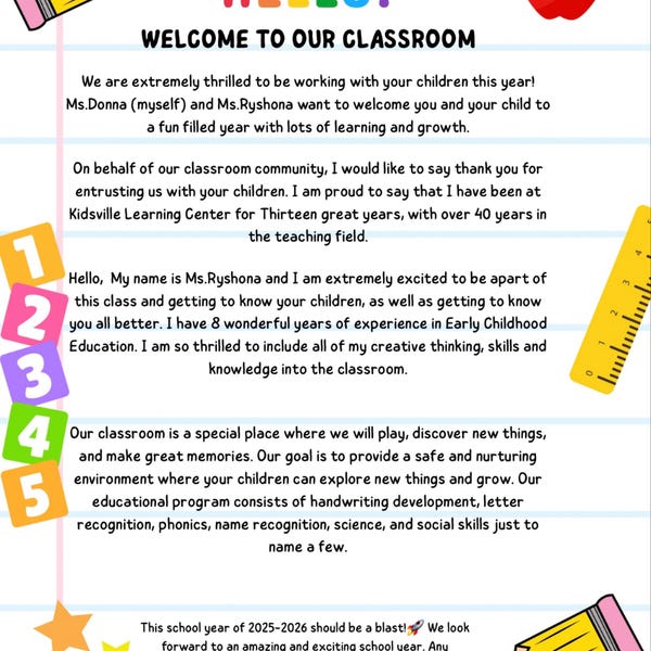 First Day of School Letter to Students, Editable Teacher Welcome Letter ...
