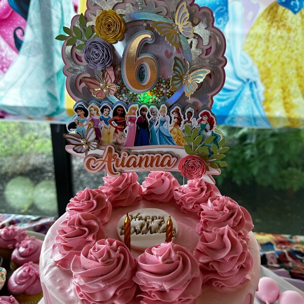 Princess Cake Topper / Princess Topper / Princess Shaker Topper ...