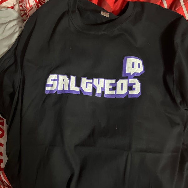 Custom Twitch Channel Name Logo Username Unisex T-shirt | Personalized ...