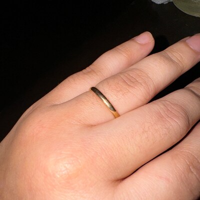 14k Solid Yellow Gold Domed Wedding Band 2mm 8mm Gold Ring Classic Dome ...