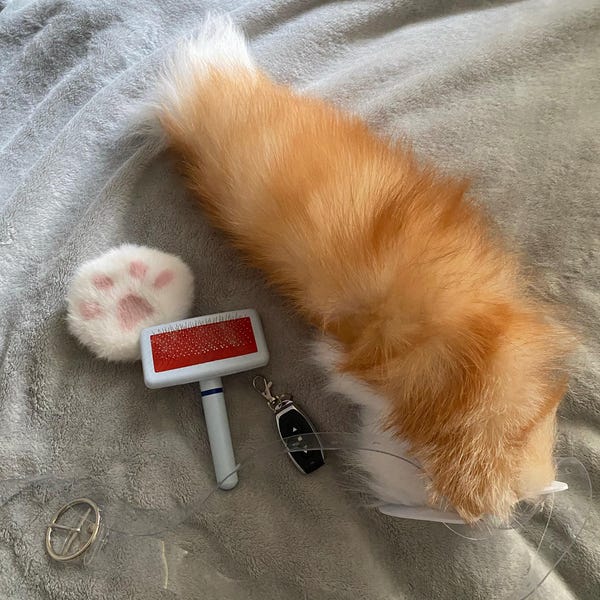 Movable Fursuit Tail Waggle Tail Swing Tail Fox Tail Blacktail Wolf ...