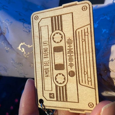 Custom Wood Vintage Cassette Keychain With Spotify Code - Etsy