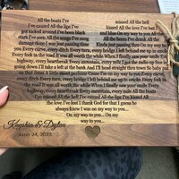 First Dance Song Engraved, Wedding Gift, Anniversary Gift, Couples Gift ...