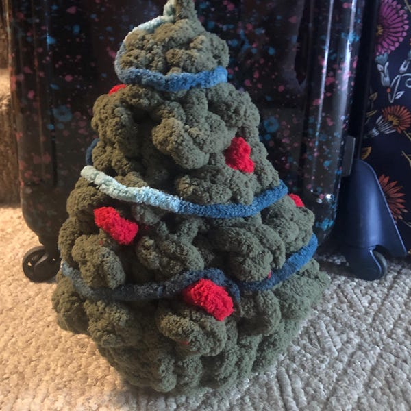 Bobble Christmas Tree Video Tutorial/pattern, How to Finger Knit ...