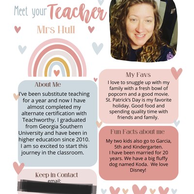 Meet the Teacher Editable Template, Back to School Letter in a Bright ...