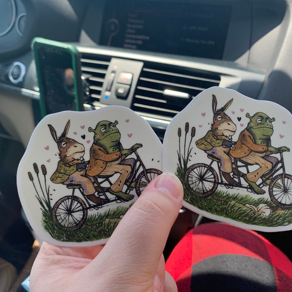 Shrek and Donkey X Frog and Toad Sticker - Etsy