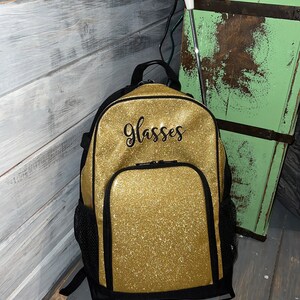 Personalized Embroidered GLITTER Backpack Cheer Bag Sports - Etsy