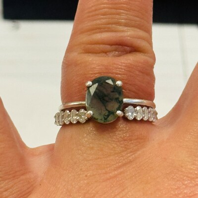 3MM Round Moissanite Open Notch Bubble Set Wedding Matching Band for ...