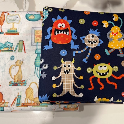 10x10 Have Fun Stay Safe Monsters Blue by - Etsy