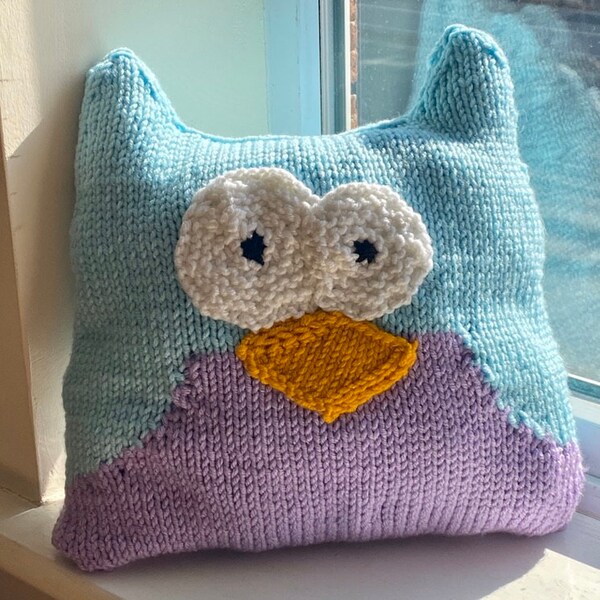 Owl Cushion Knitting Patterns Etsy 3284