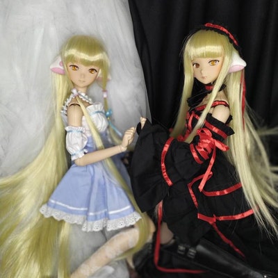 BJD Clothes SD Doll Clothes 1/3 1/4 1/6 Black Dress Hairband & Neck ...