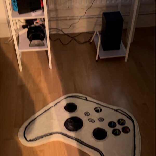 Game Controller Cute Tufted Rug, Video Game Controller Cartoon Rug ...