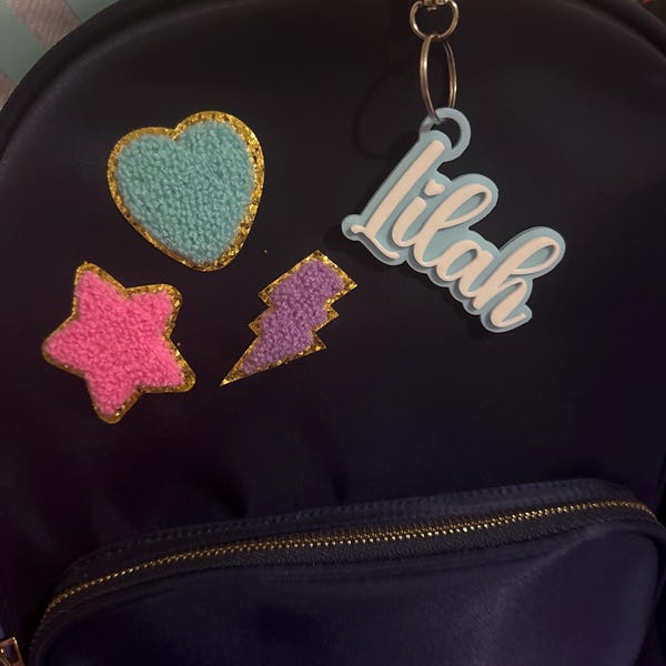 Personalized Name Keychain: Kids Backpack Tag - Etsy