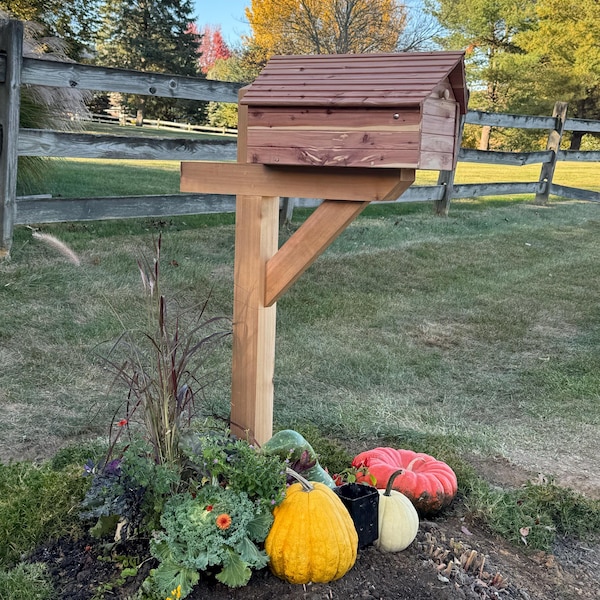 Navy Blue and White Mailbox | Barn Mailbox | Made From Durable Poly ...