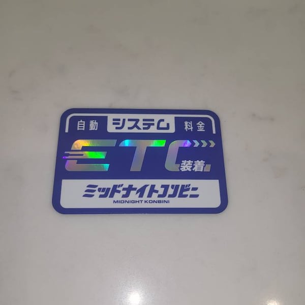 ETC Sticker | JDM Car Sticker | Vinyl Decal - Etsy