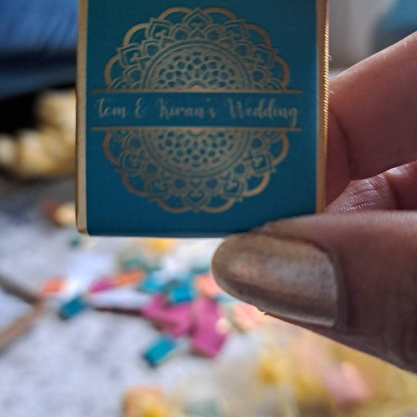 Business Custom Personalised Chocolate Favours Handmade Square Small ...