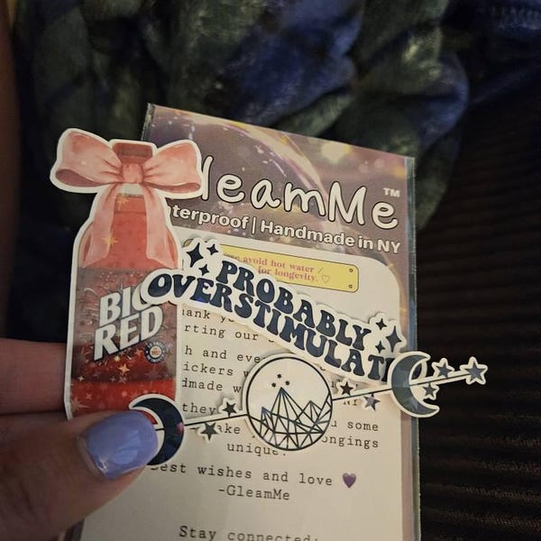 Probably Overstimulated Sticker, Funny Mental Health Sticker ...