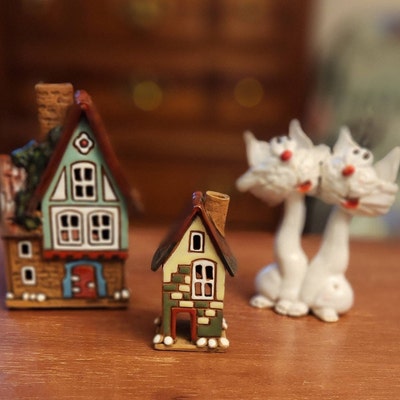Small Ceramic Original Miniature of the House in Riga, Ceramic Incense ...