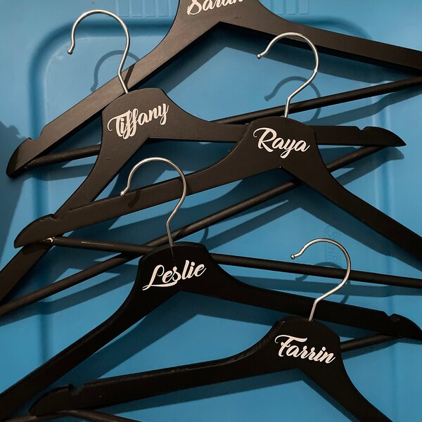 Custom Name Hanger Decal, Hanger Decal, Wedding Hanger Decal, DIY ...