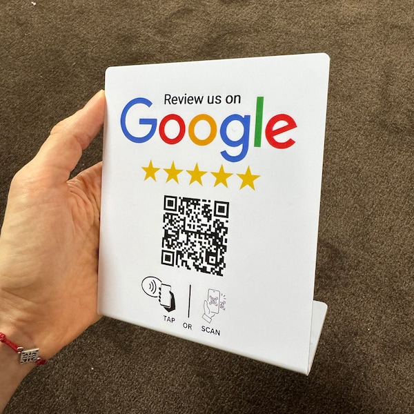 Custom NFC Google Review Stand - Etsy