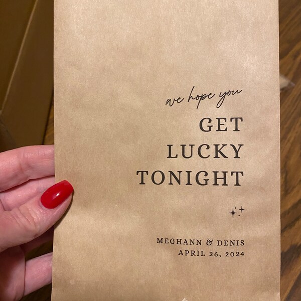 Lottery Wedding Favor Bags Lotto Ticket Wedding Favors Get Lucky ...